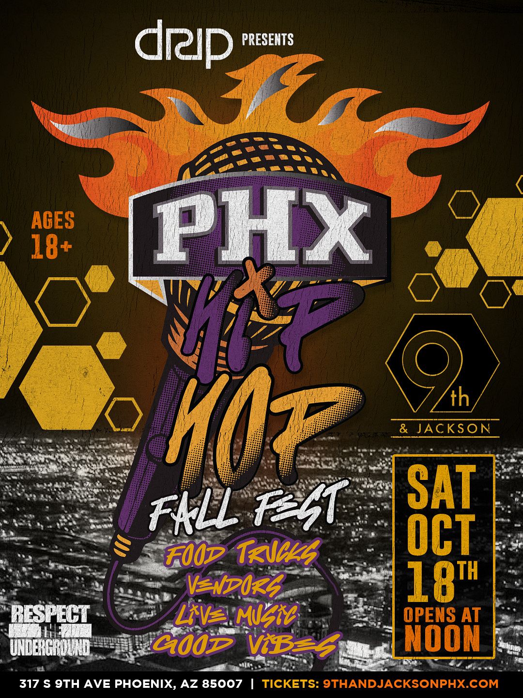 PHX Hip Hop Fall Fest Tickets at 9th & Jackson in Phoenix by 9th ...