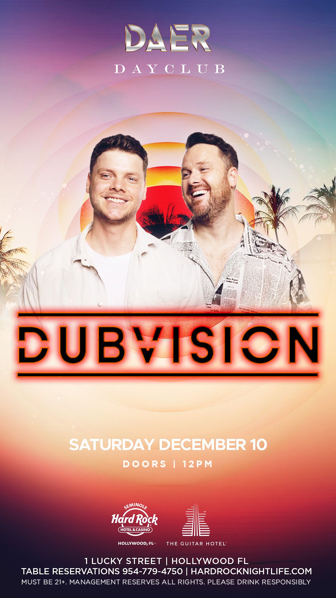 DUBVISION | DAER Dayclub - Hard Rock Holly Tickets at DAER Dayclub ...