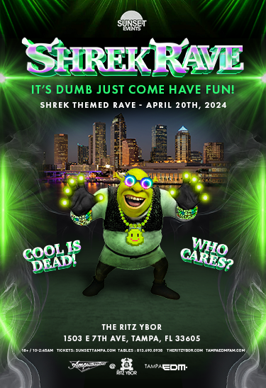 SHREK RAVE Tickets at The Ritz Ybor in Tampa by Sunset Events | Tixr