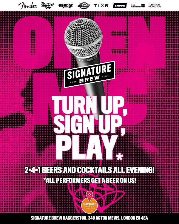 Open Mic Tickets at Signature Brew Haggerston in Haggerston, London by ...