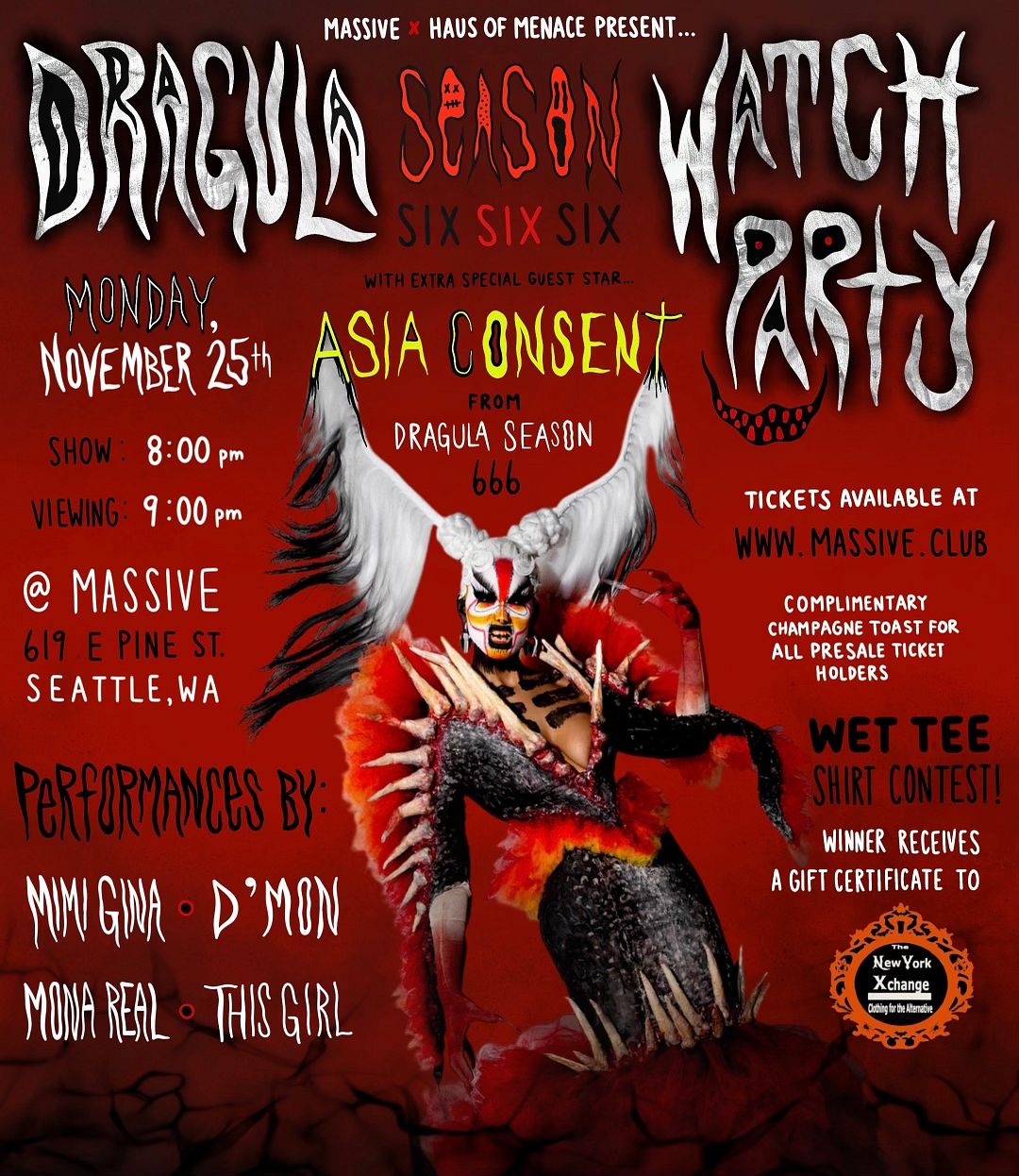 Dragula Viewing w/ Asia Consent Tickets at Massive in Seattle by ...