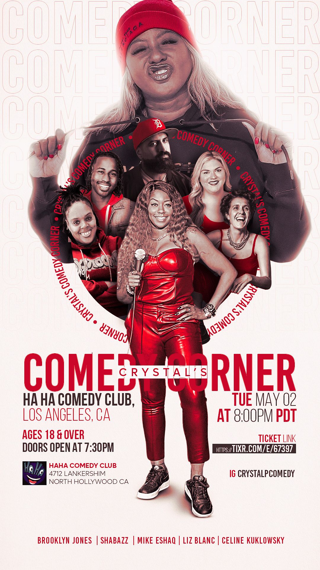 Crystals Comedy Corner Tickets at Ha Ha Comedy Club in Los Angeles by ...