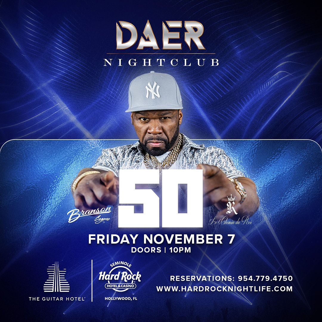 50 Cent | DAER Nightclub Tickets at DAER Nightclub South Florida in ...