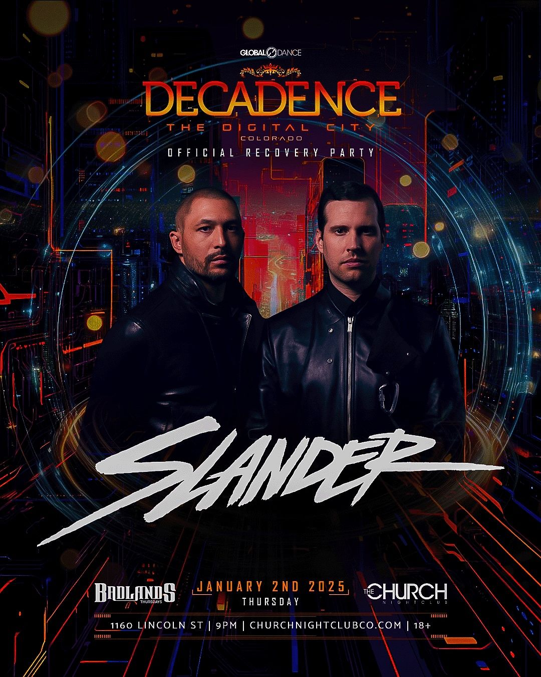 Decadence Recovery Party: Slander Tickets at The Church Nightclub in ...