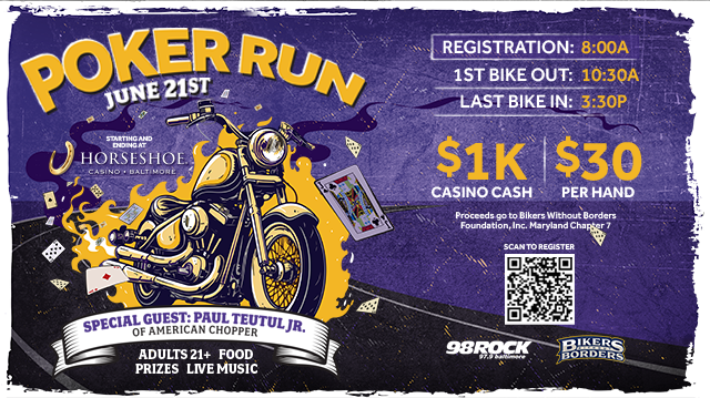 98 Rock x Horseshoe Casino Annual Poker Run Tickets at Level One in ...