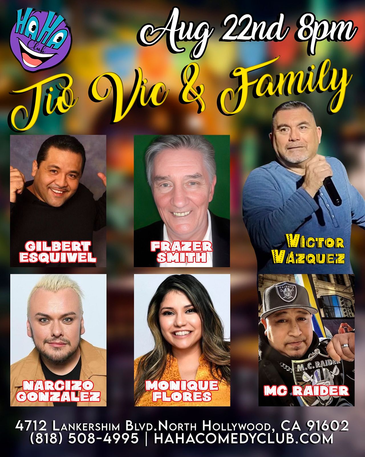 Tio Vic and Family Tickets at Ha Ha Comedy Club in Los Angeles by Haha ...