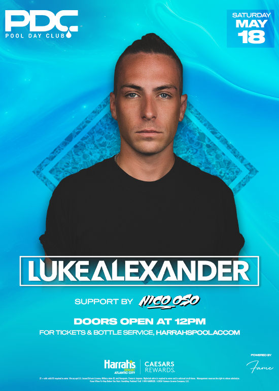 LUKE ALEXANDER at The Pool Day Club Tickets at The Pool at Harrah's ...