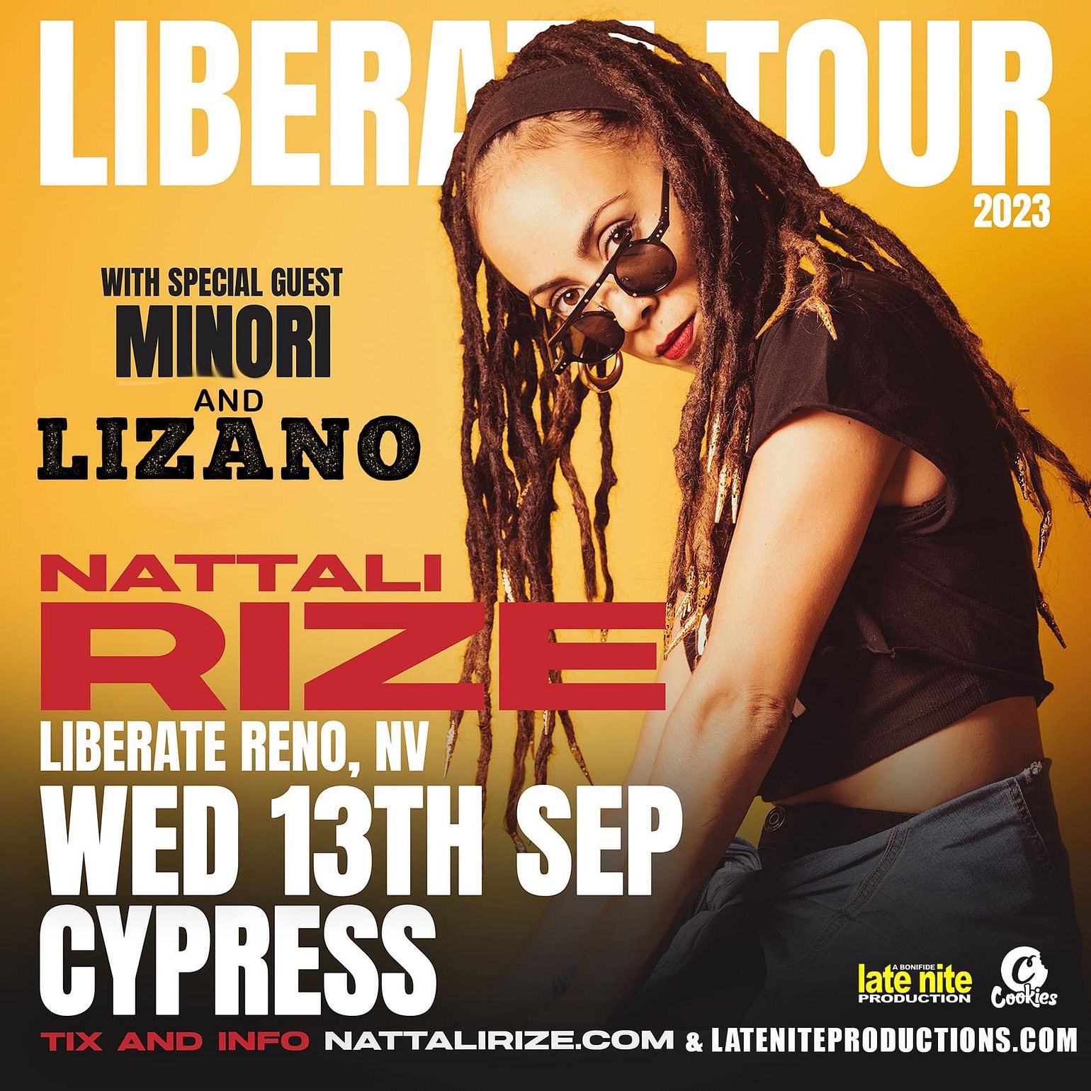 Nattali Rize Tickets at Cypress Reno in Reno by Cypress Reno | Tixr