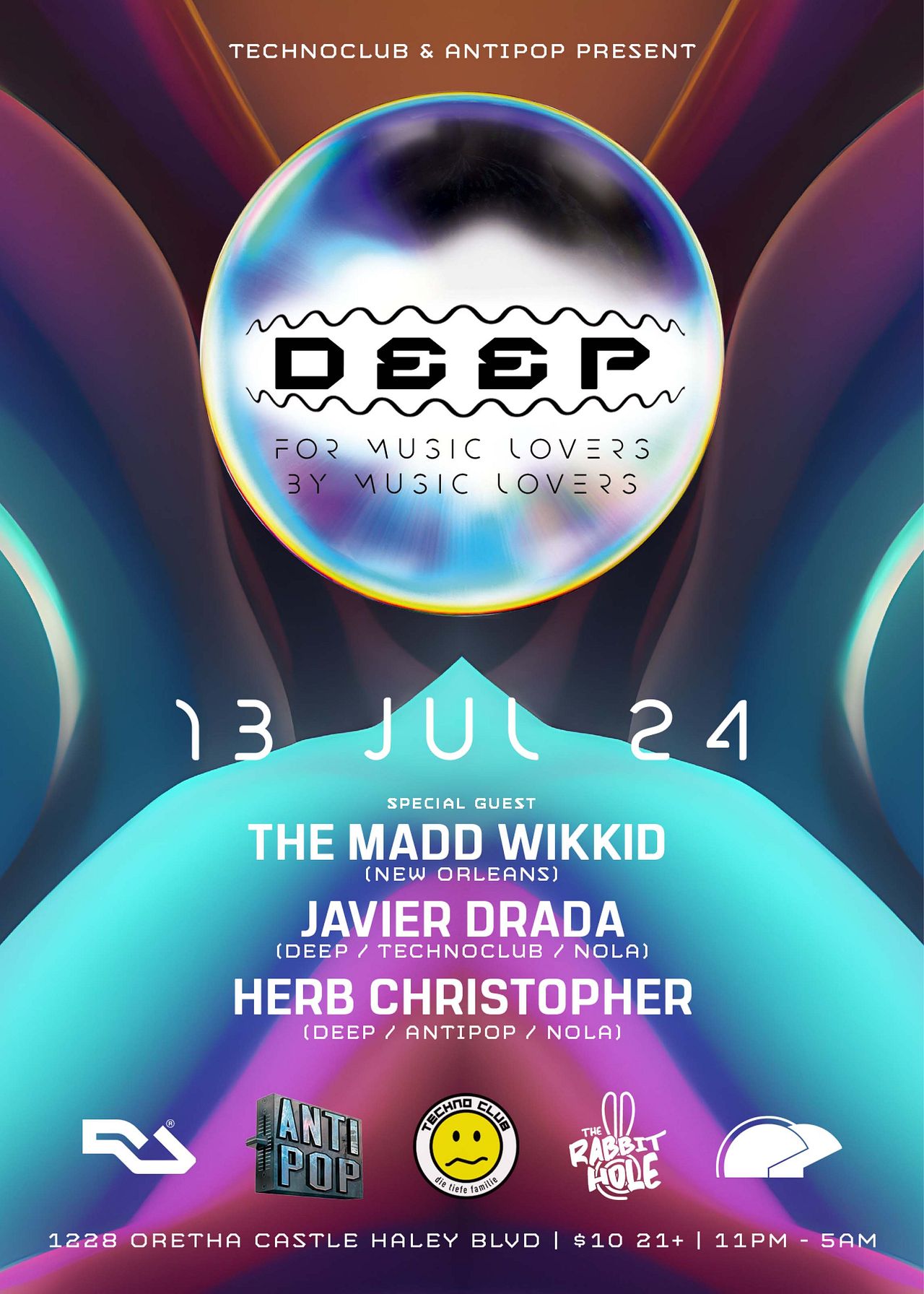 Techno Club x Antipop : DEEP 07.13.24 Tickets at The Rabbit Hole in New ...