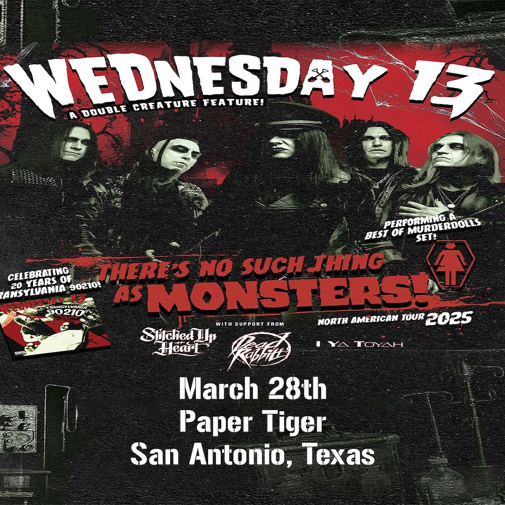 Wednesday 13: There's No Such Thing As Monsters Tour (SATX) Tickets at ...