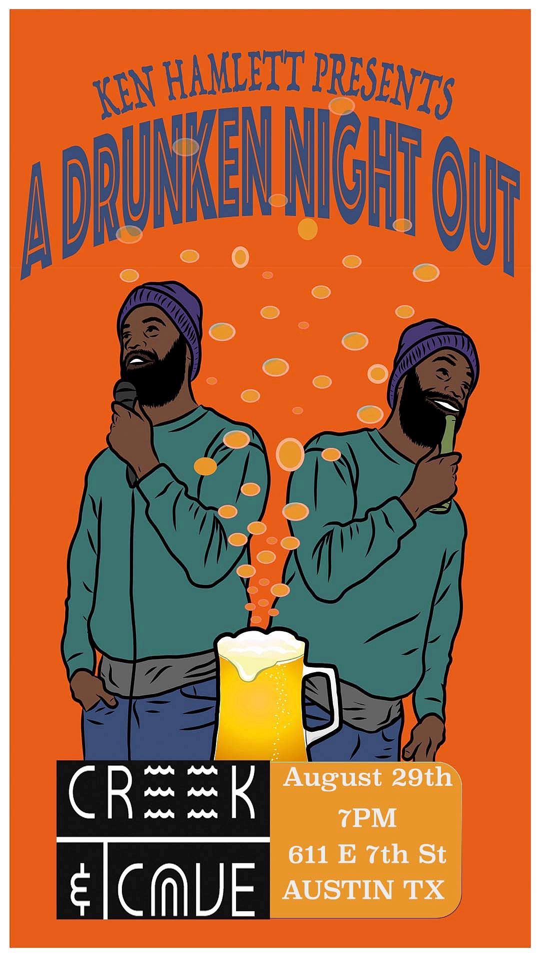 A Drunken Night Out Tickets at The Creek and The Cave in Austin by The ...
