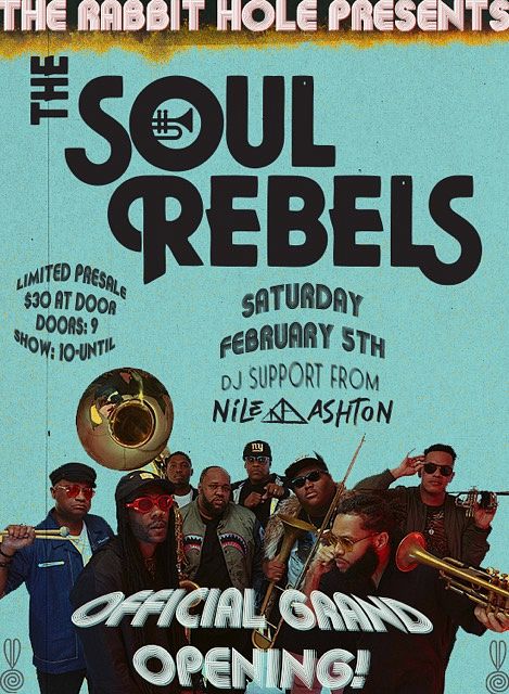 The Rabbit Hole Presents : The Soul Rebels Tickets at The Rabbit Hole ...