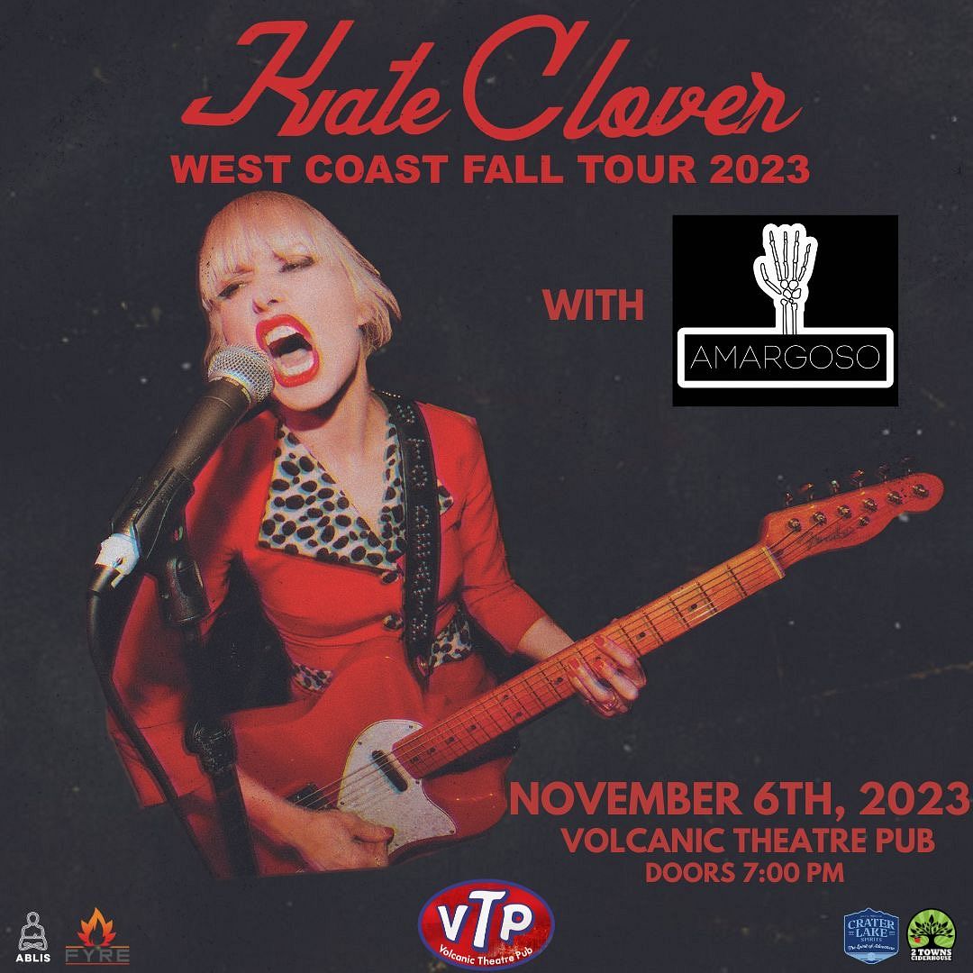 Kate Clover w/ Amargoso Tickets at Volcanic Theater Pub in Bend by ...