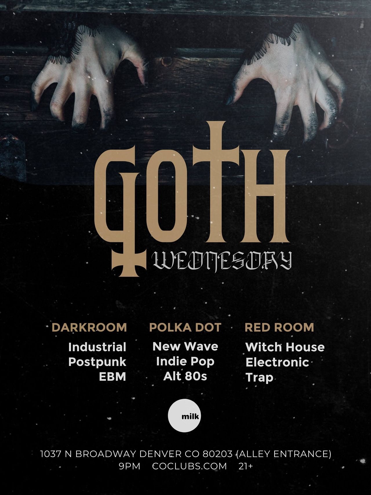 GOTH WEDNESDAYS Tickets at Milk Bar in Denver by Milk | Tixr