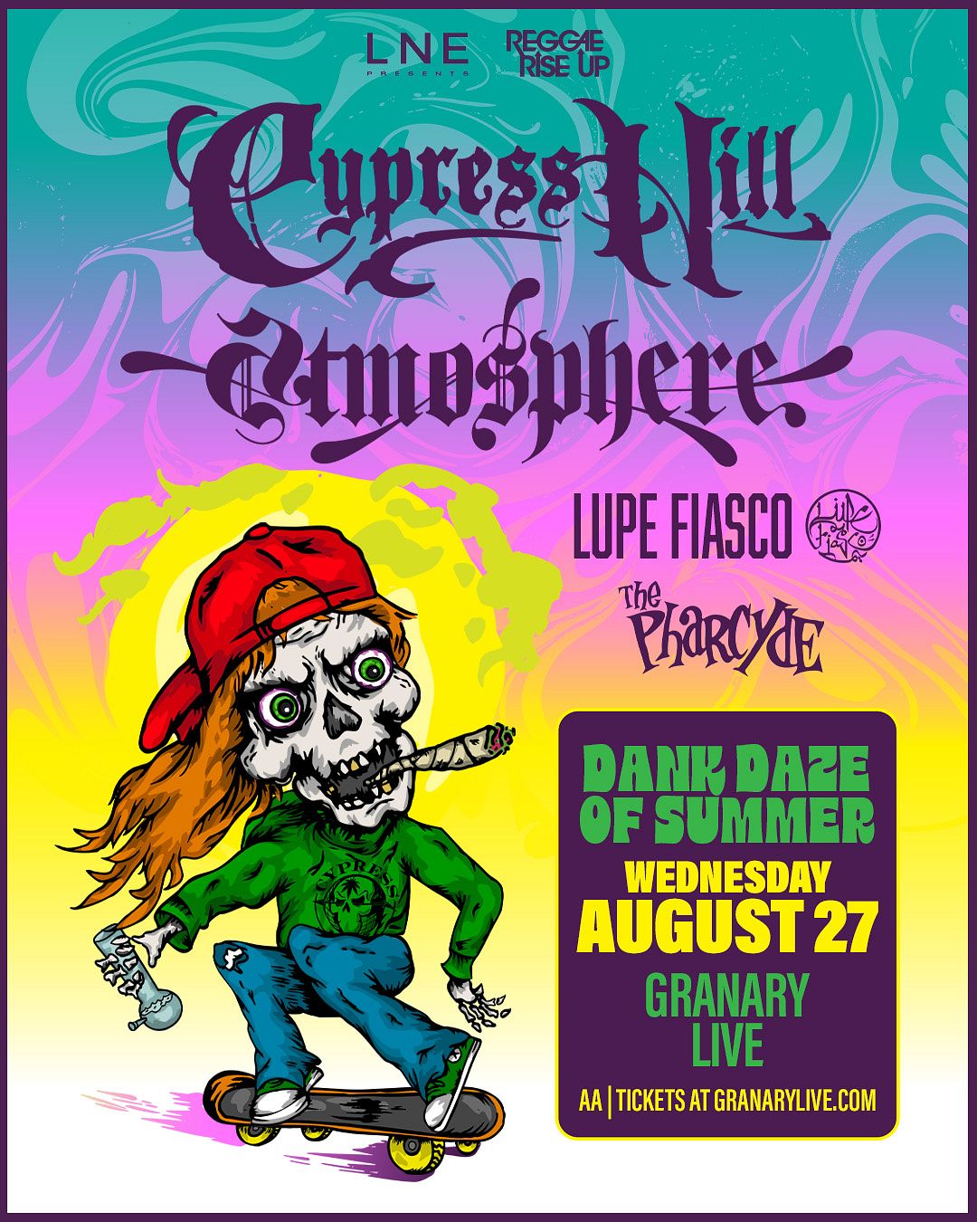 Cypress Hill & Atmosphere: Dank Daze of Summer Tour at Granary Live ...