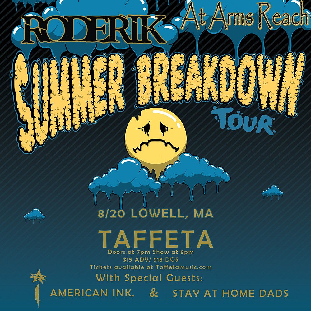 Roderik and At Arms Reach Tickets at Taffeta Music Hall in Lowell by ...