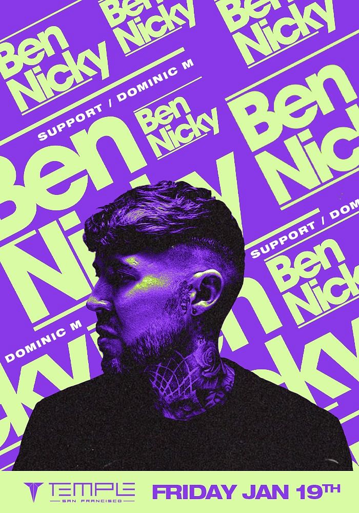 Ben Nicky Tickets at Temple San Francisco in SF by Temple Nightclub San ...