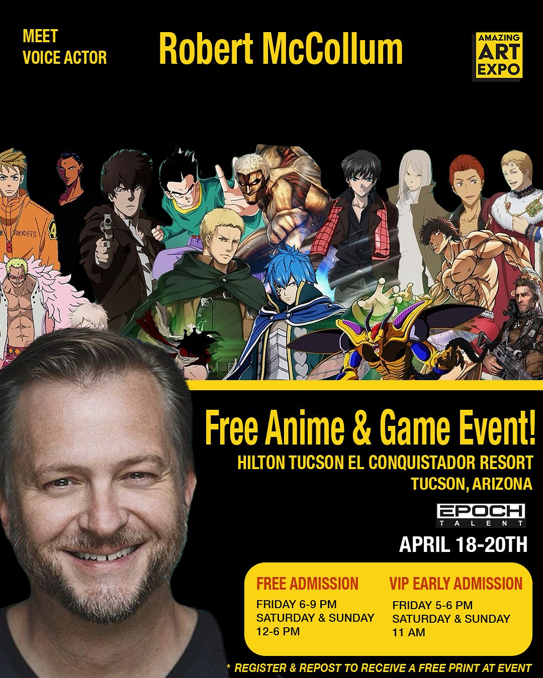Free Tucson Anime & Game Art Expo with Special One Piece Voice Actors ...