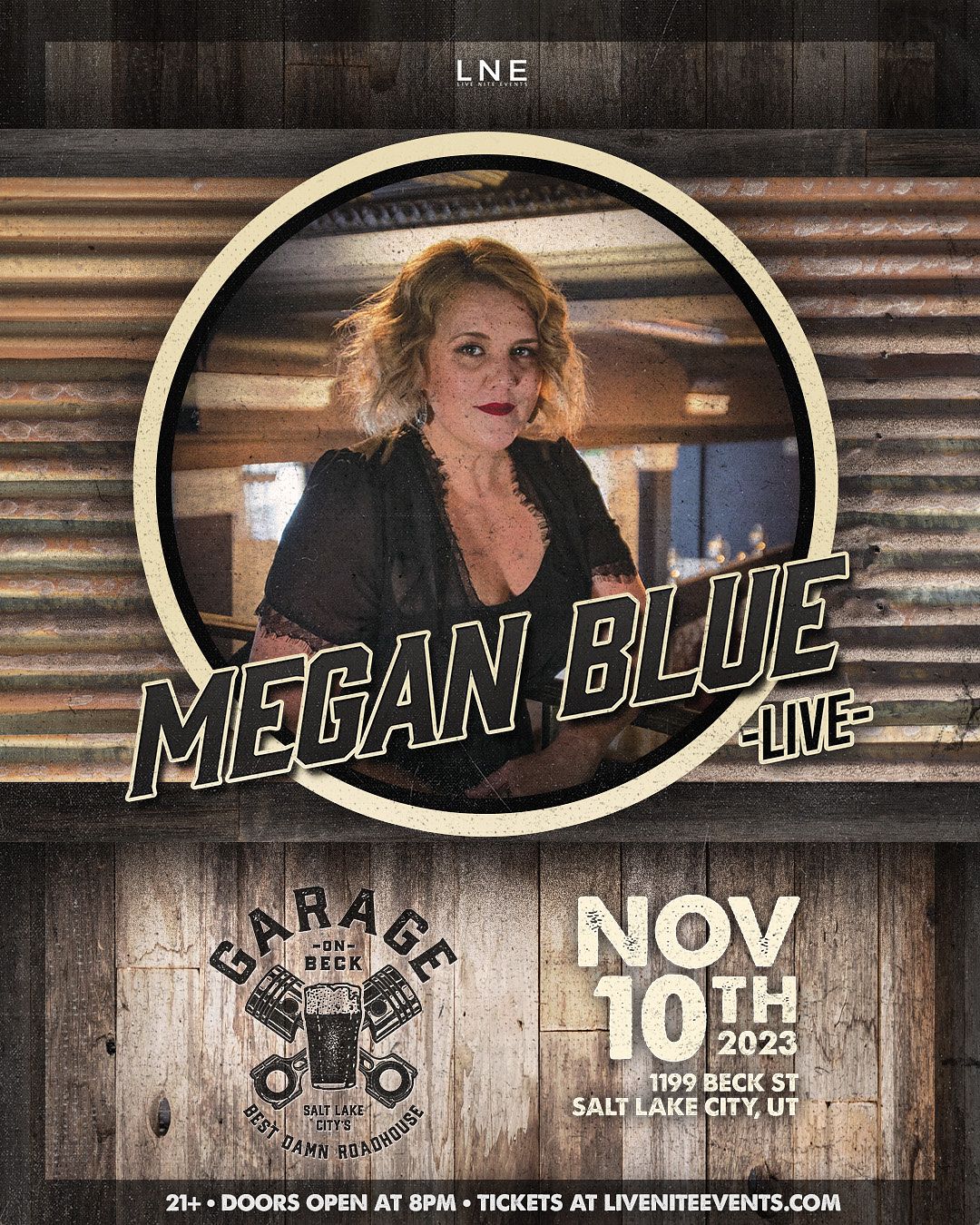 Megan Blue at Garage on Beck Tickets at Garage On Beck in Salt Lake ...