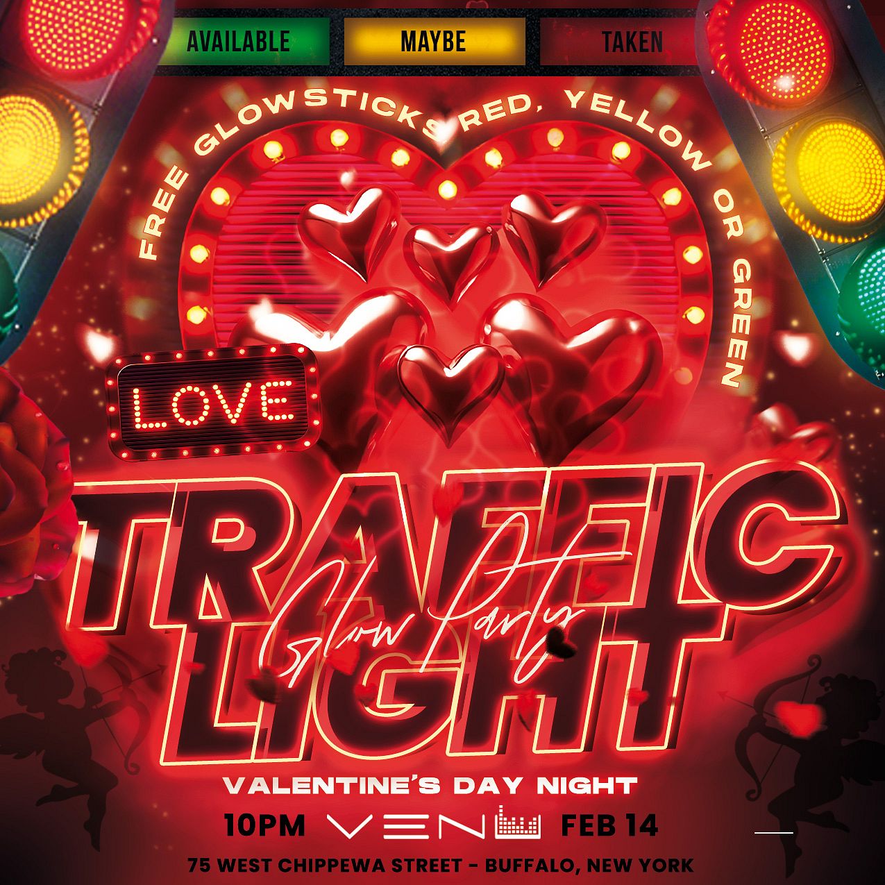 Valentine's Traffic Light Party Tickets at VENU in Buffalo by VENU | Tixr