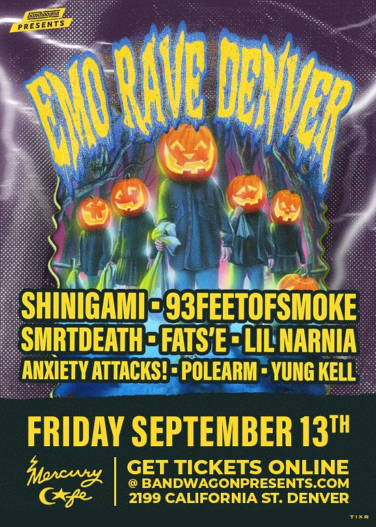 EMO RAVE with Shinigami, 93feetofsmoke, Smrtdeath, Lil Narnia, Anxiety ...