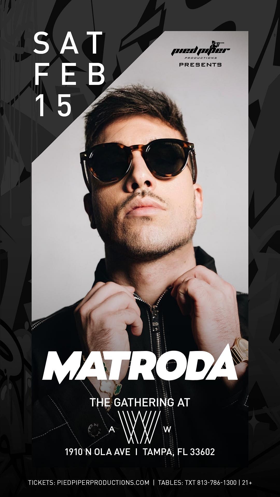 Matroda Tickets at The Gathering at Armature Works in Tampa by Pied ...