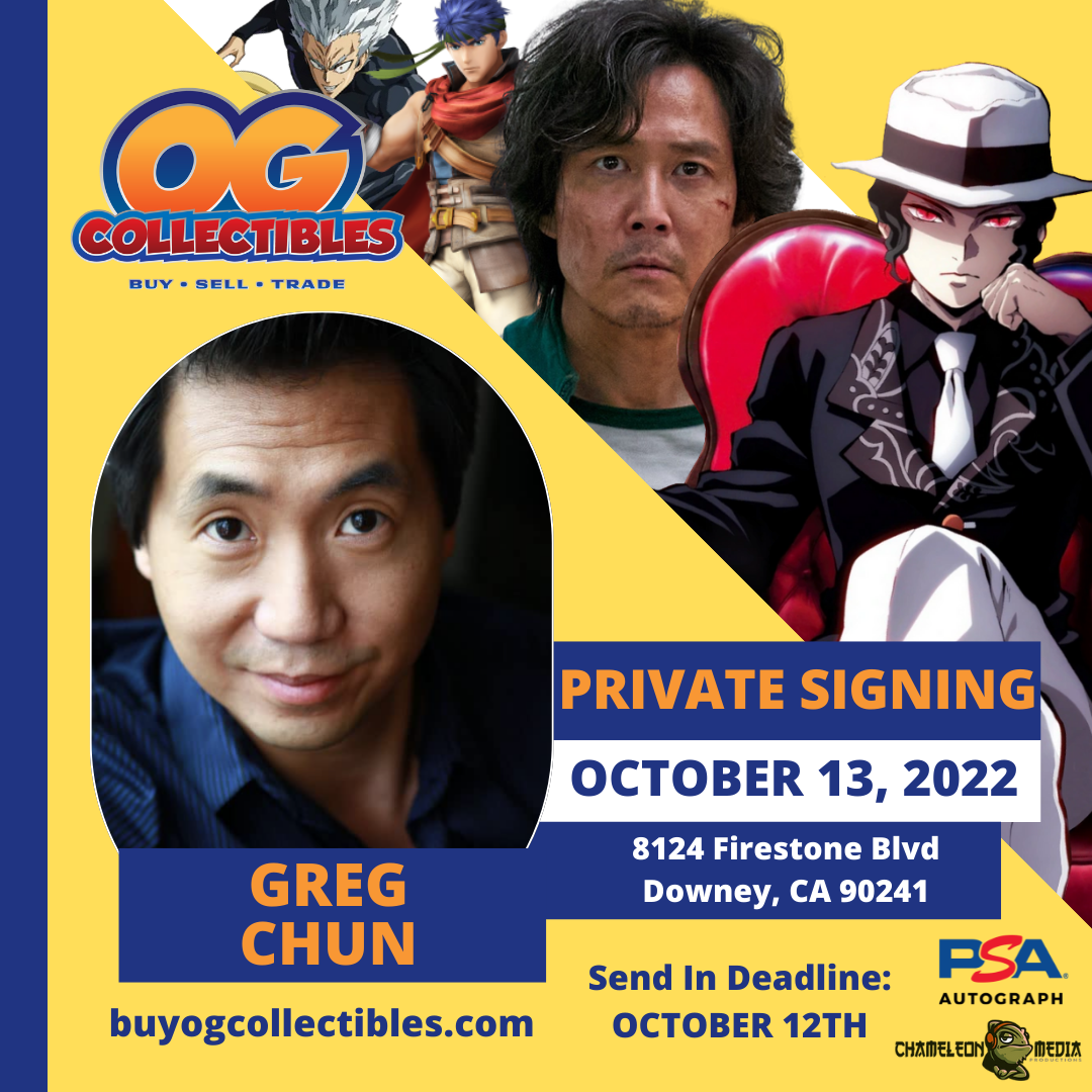 Greg Chun Private Signing Tickets at OG Collectibles in Downey by OG ...