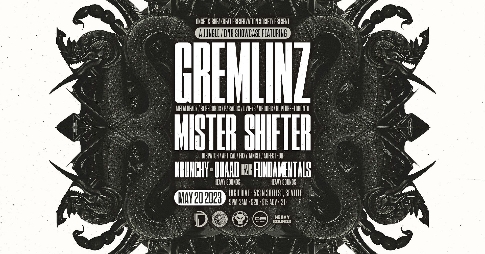 GREMLINZ w/ Mister Shifter, Krunchy, Quaad B2B Fundamentals Tickets at ...