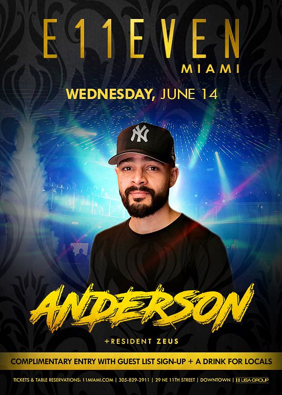 MR ANDERSON Tickets at E11EVEN Miami in Miami by 11 Miami | Tixr