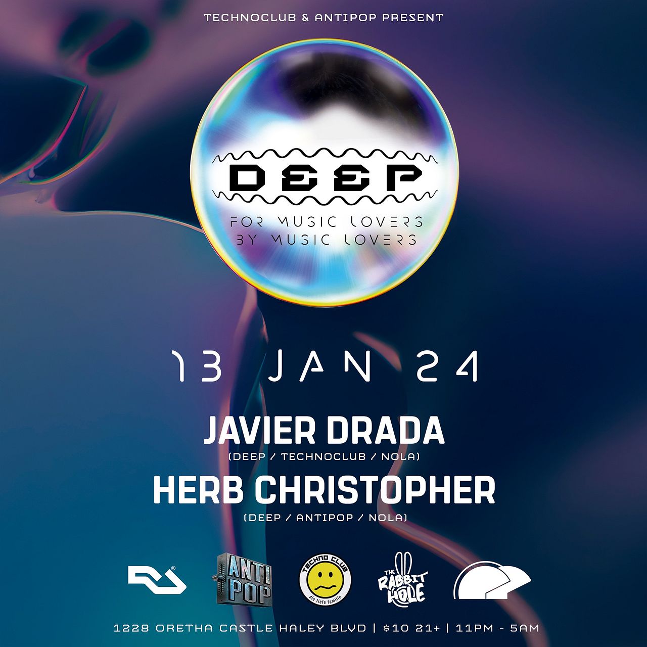 Techno Club x Antipop : DEEP Tickets at The Rabbit Hole in New Orleans ...