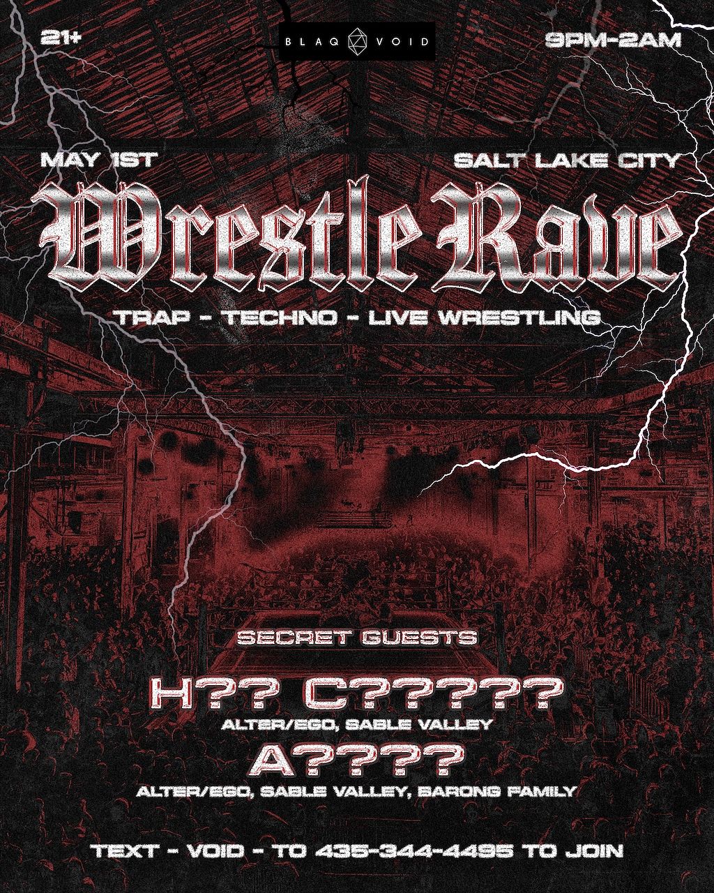 BLAQ VOID WRESTLE RAVE at SKY Tickets at Sky SLC in Salt Lake City by ...