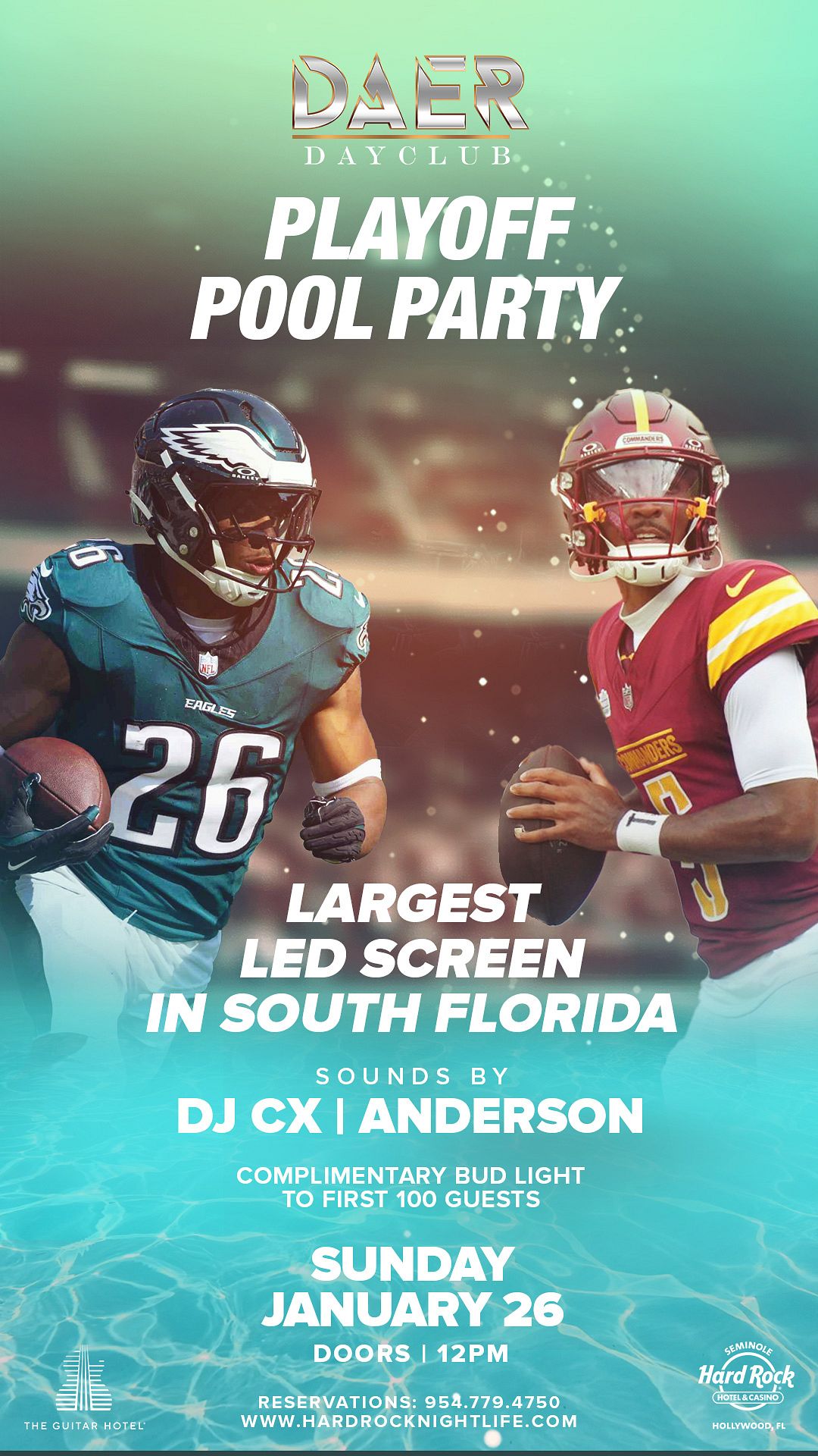 Playoff Pool Party | DAER Dayclub Tickets at DAER Dayclub South Florida ...