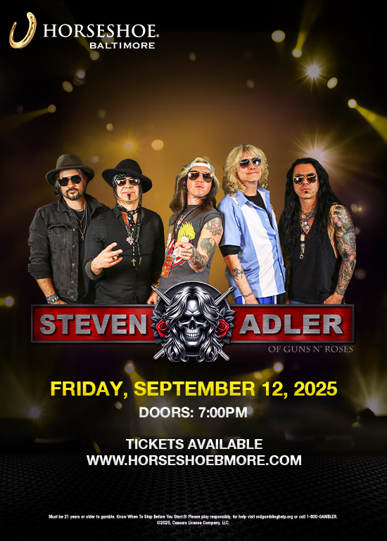 STEVEN ADLER of GUNS N ROSES at Horseshoe Casino Tickets at Harbor Room ...
