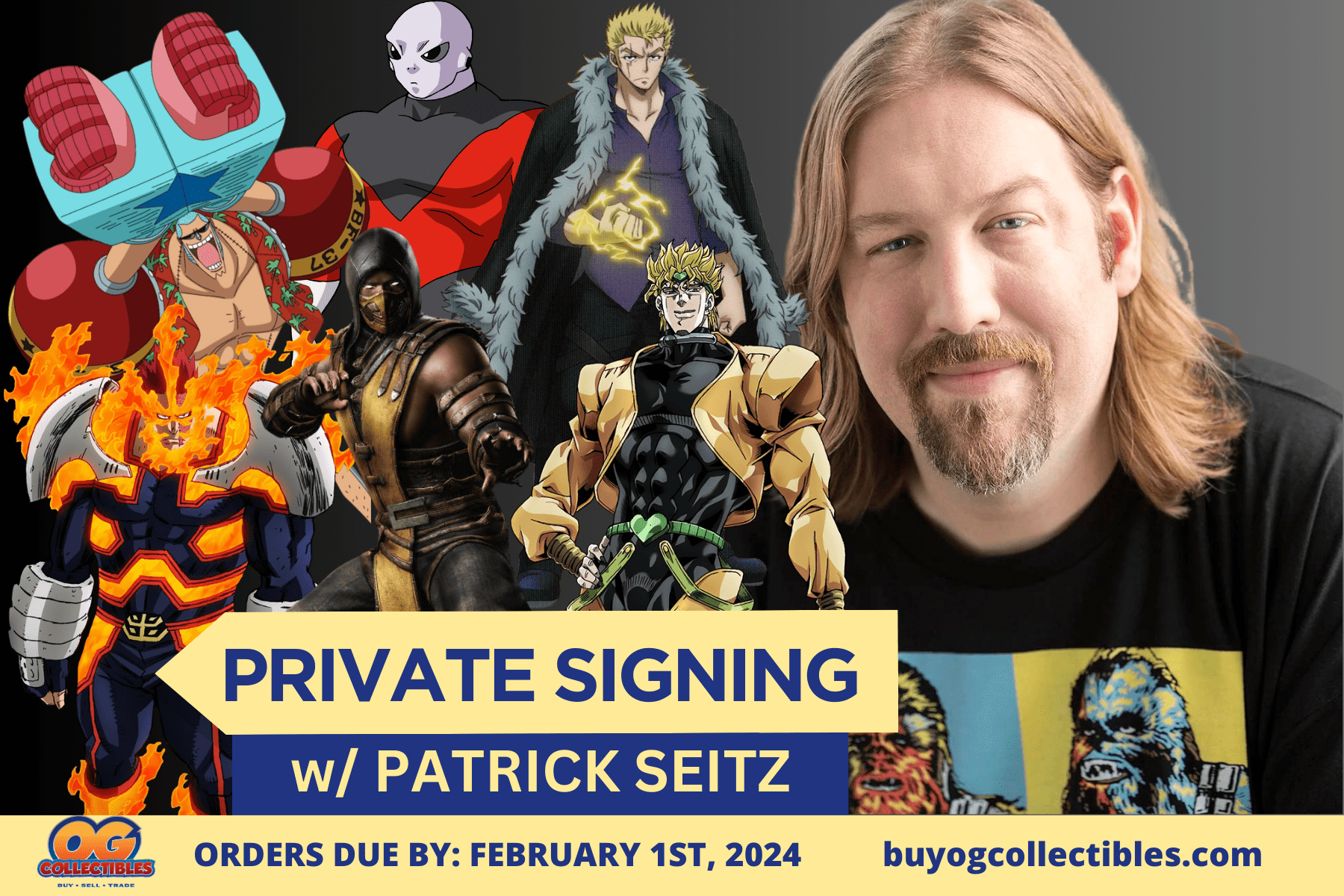 Patrick Seitz Private Signing Tickets at OG Collectibles in Downey by ...