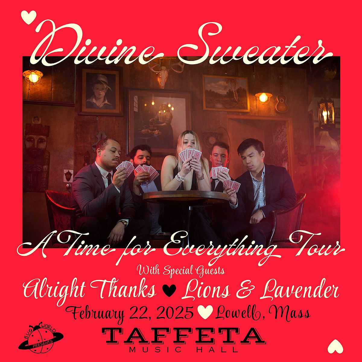 Divine Sweater Tickets at Taffeta Music Hall in Lowell by Taffeta Music Hall | Tixr