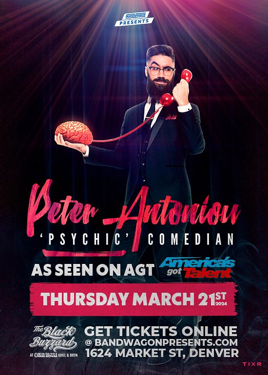 Peter Antoniou "Comic Psychic" Tickets at The Black Buzzard at Oskar ...