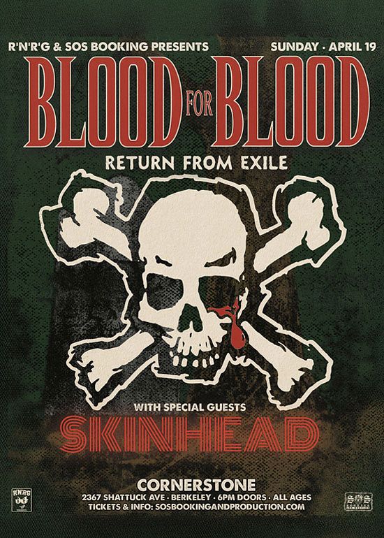 Blood For Blood - RETURN FROM EXILE Tickets at Cornerstone in Berkeley ...