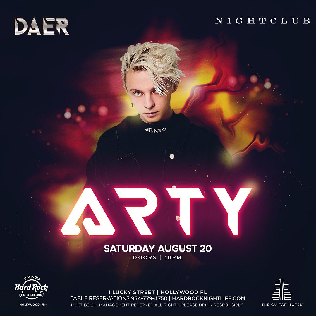 ARTY | DAER Nightclub - Hard Rock Holly Tickets at DAER Nightclub South ...