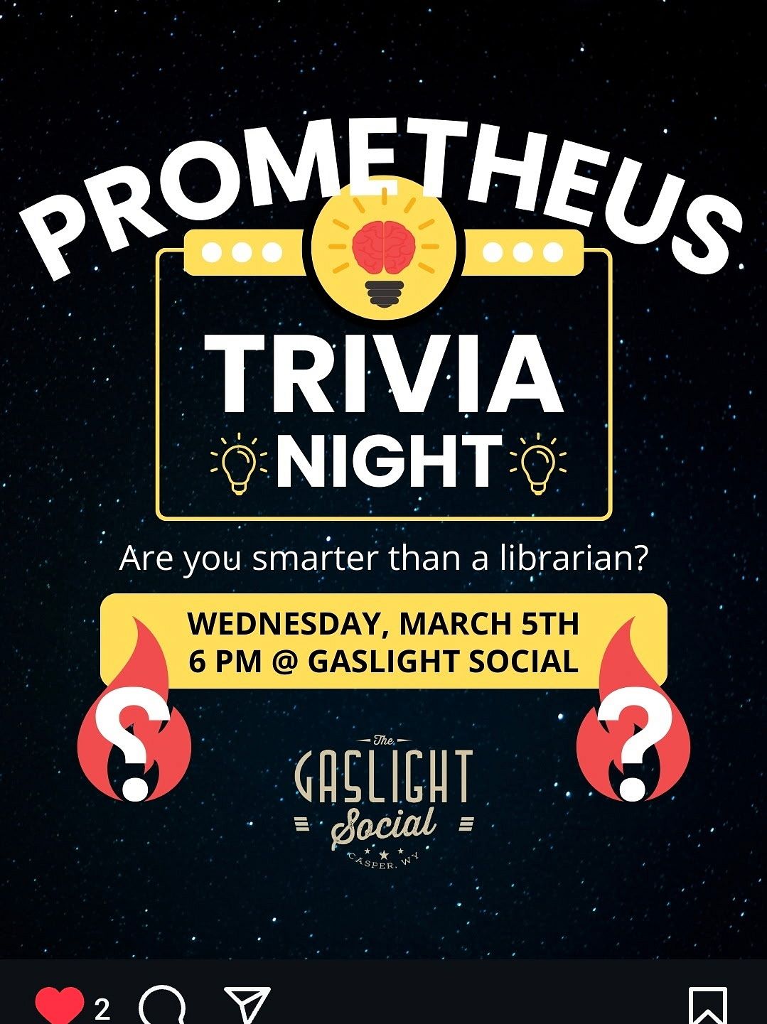 Prometheus Trivia Night Tickets at The Gaslight Social in Casper by ...