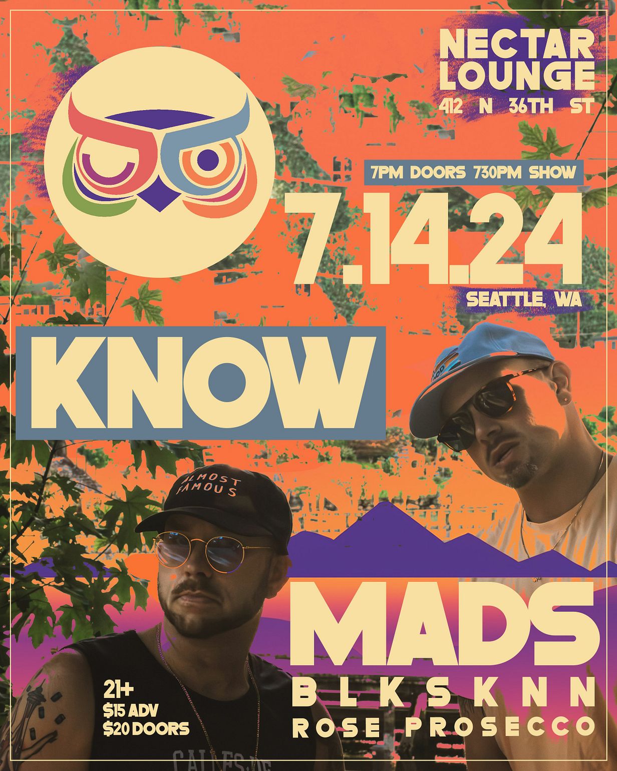 KnowMads w/ BlkSknn, Rosé Prosecco Tickets at Nectar Lounge in Seattle ...