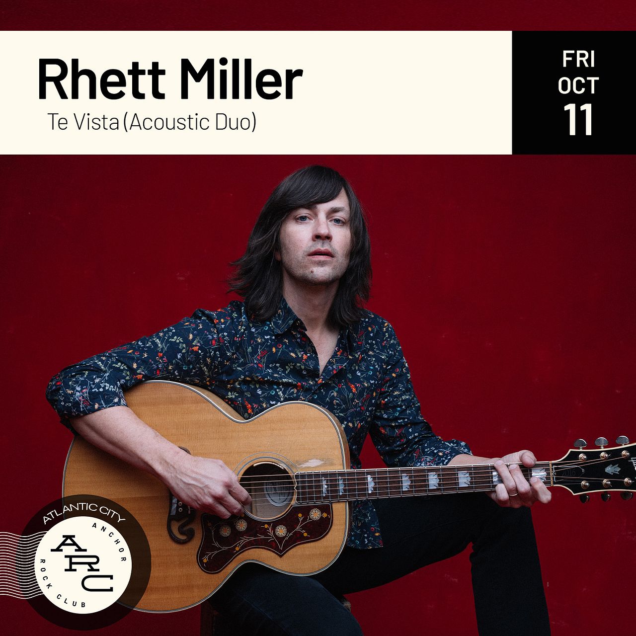 Rhett Miller Tickets at Anchor Rock Club in Atlantic City by Anchor Rock Club | Tixr