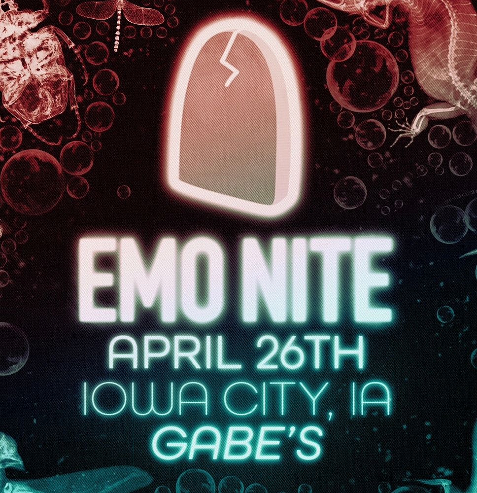 Emo Nite at Gabes Tickets at Gabe's in Iowa City by Gabe's | Tixr