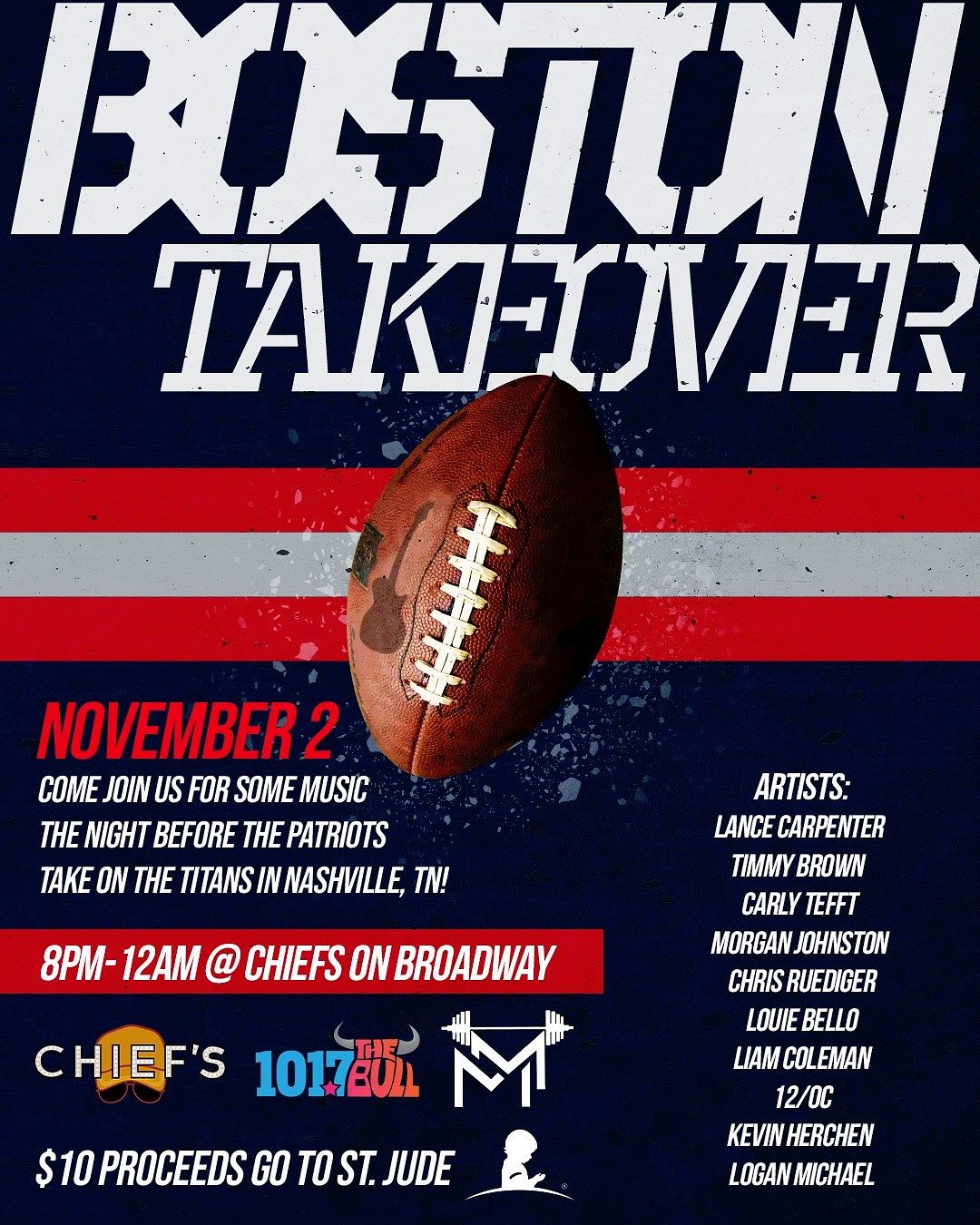 Boston Songwriter Takeover Tickets at Chief's on Broadway in Nashville ...