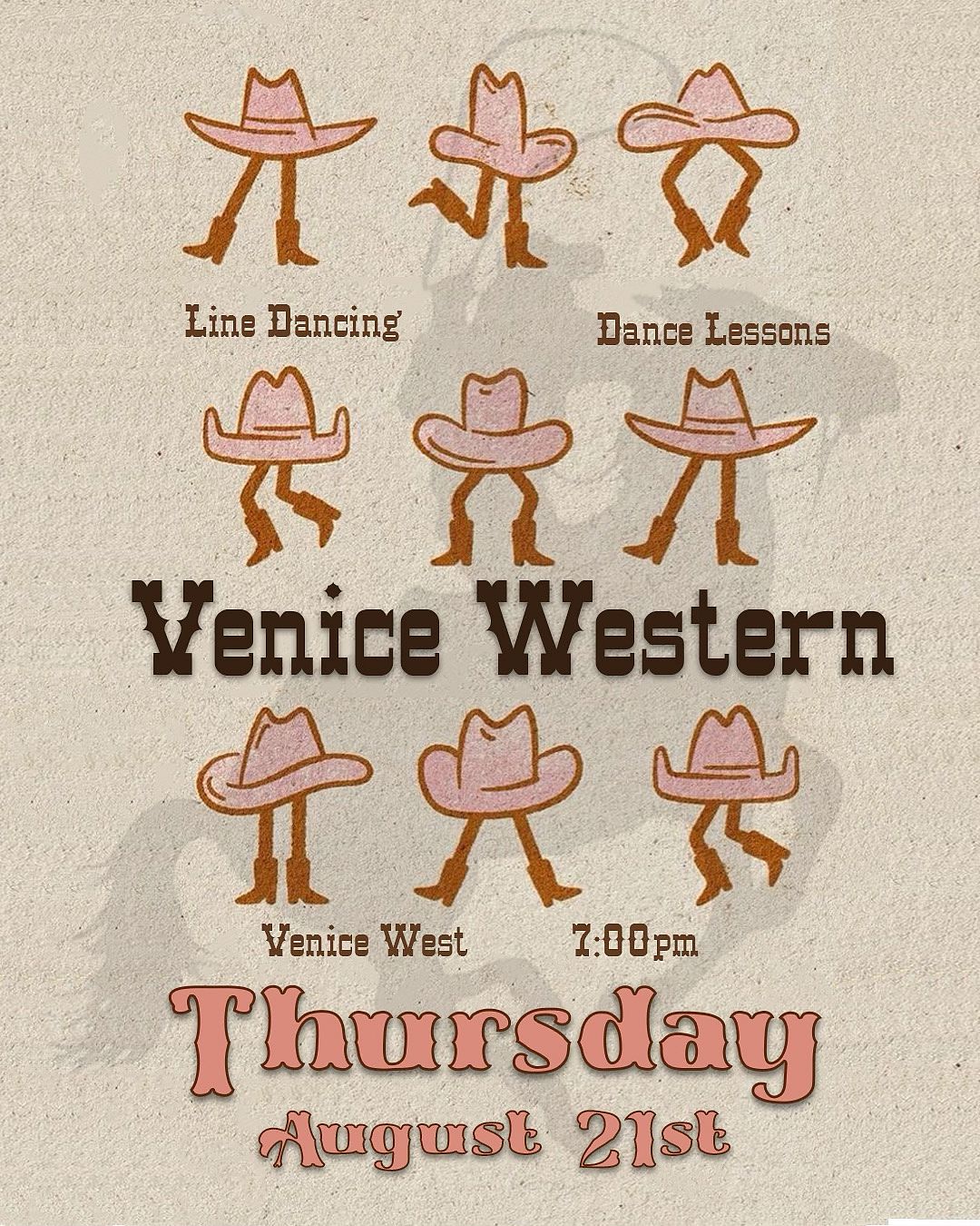"Venice Western" LINE DANCING NIGHT Tickets at The Venice West () in ...