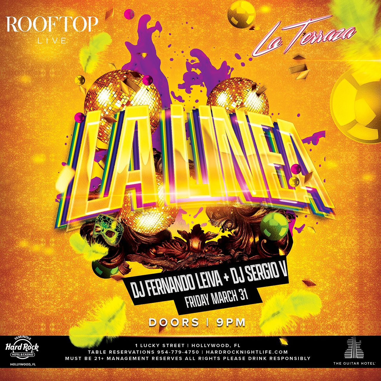 LA LINEA BAND | Rooftop Live - Hard Rock Tickets at Rooftop Live in ...