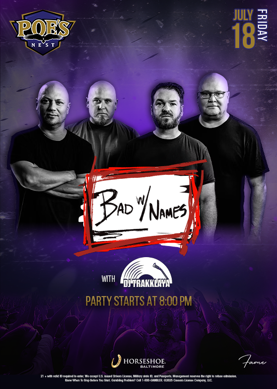 BAD WITH NAMES BAND at Poe's Nest Tickets at Poe's Nest in Baltimore by ...