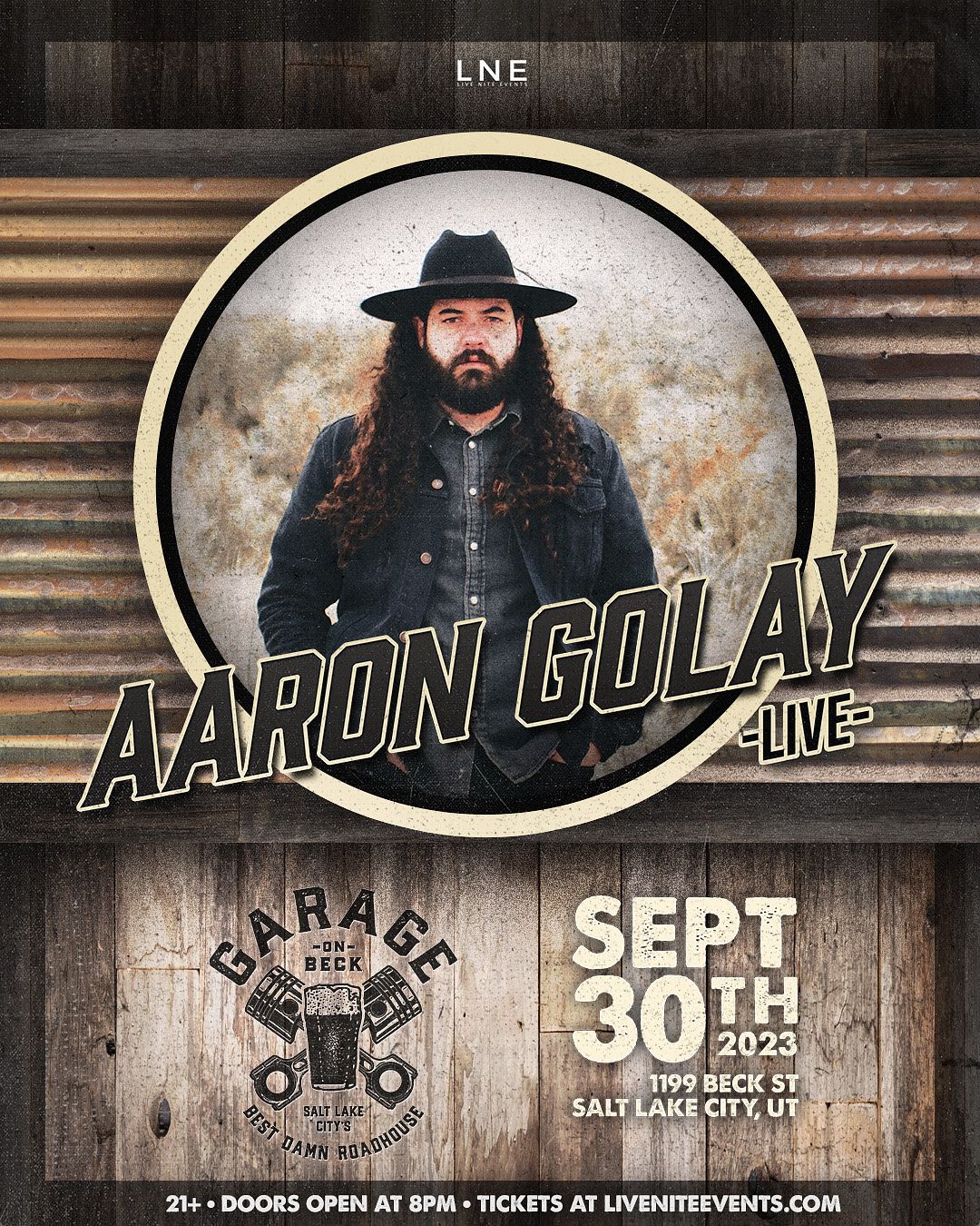 Aaron Golay at Garage on Beck Tickets at Garage On Beck in Salt Lake ...