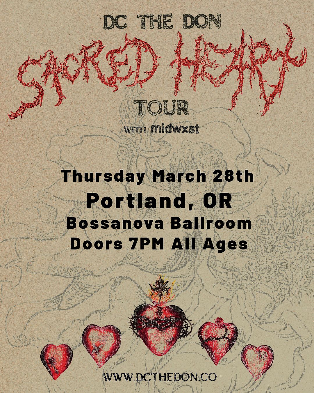 DC The Don - Sacred Heart Tour with Midwxst Tickets at Bossanova ...