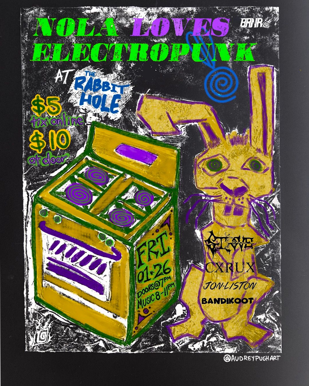 NOLA LOVES ELECTROPUNK Tickets at The Rabbit Hole in New Orleans by The ...