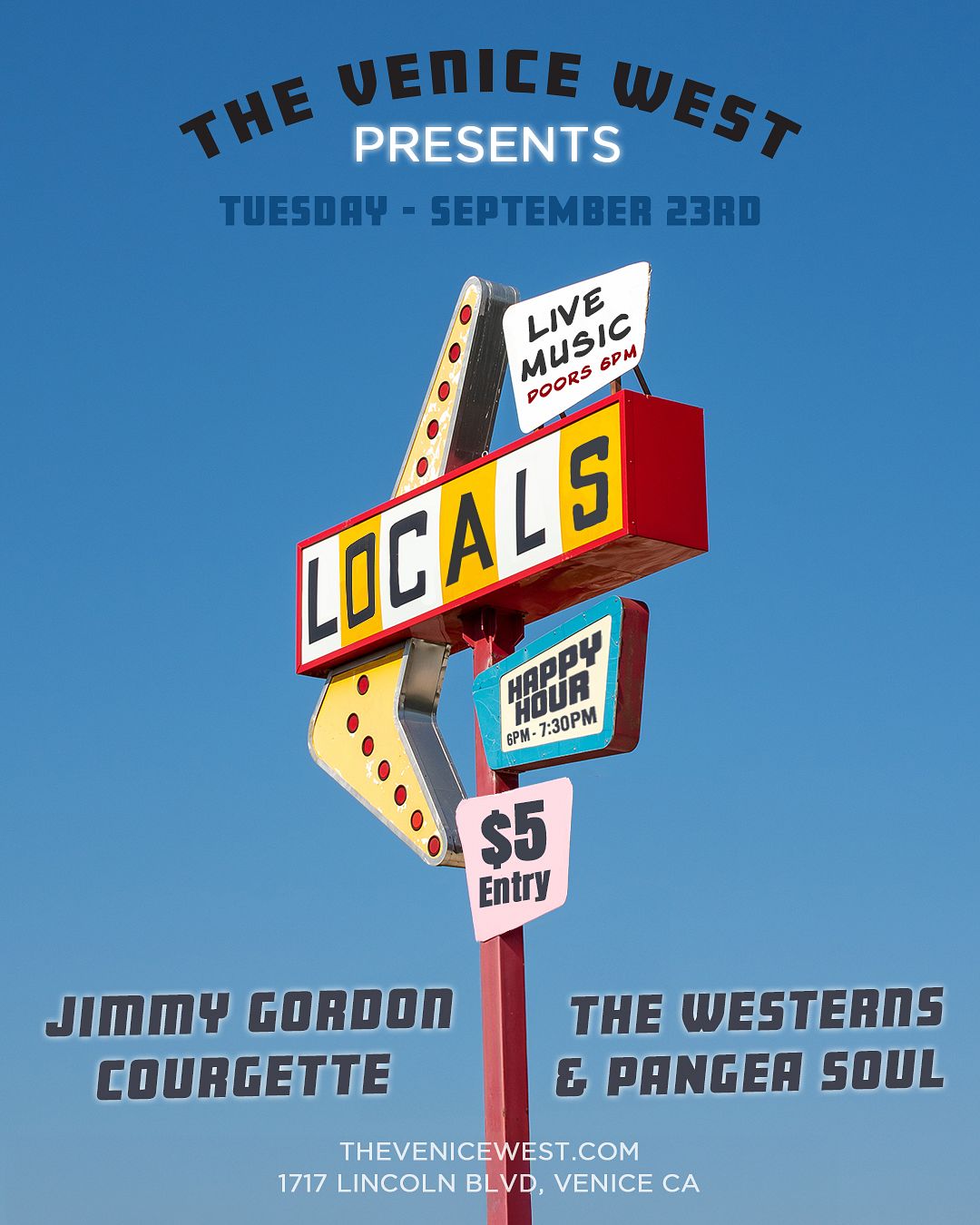 Locals Night w/ The Westerns, Jimmy Gordon, Courgette & Pangea Soul ...